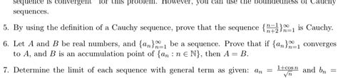 Solved Sequences5 ﻿by Using The Definition Of A Cauchy