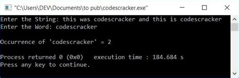 C Program To Count The Occurrences Of A Word In A String