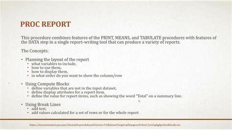 Proc Report And Proc Format Youtube