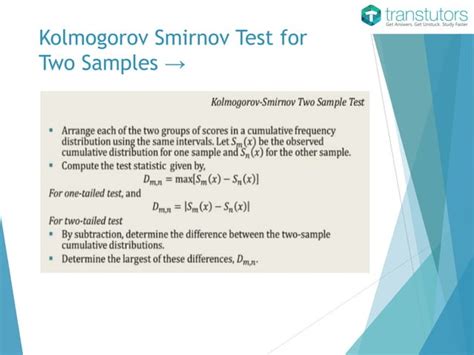 Kolmogorov Smirnov Statistics PPTX