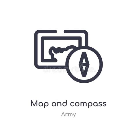 Orientation Compass Outline Icon Isolated Line Vector Illustration From Tools And Utensils