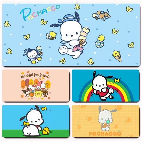 Miniso Sanrio น ่ ารัก Pochacco Mousepad Gaming Office โต ๊ ะ Pads ขนาดใหญ ่ สําหรับคอมพิวเตอร ์