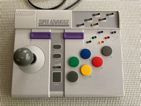 Super Nintendo Snes Asciiware Super Advantage Arcade Pad Joystick