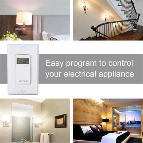 Bn Link 7 Day Programmable In Wall Timer Switch For Lights Fans And Motors Single Pole And 3