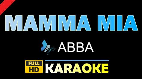 MAMMA MIA Karaoke Version Abba YouTube