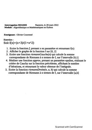 TP Python avec corrigé Feuille dexercices Découverte de Python Objectifs de la séquence