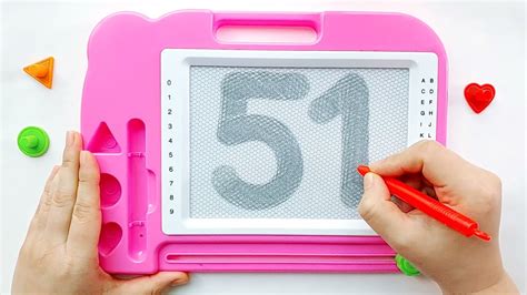 매직보드에 쉬운 그림 그리고 51부터 100까지 숫자쓰기 숫자세기 Youtube