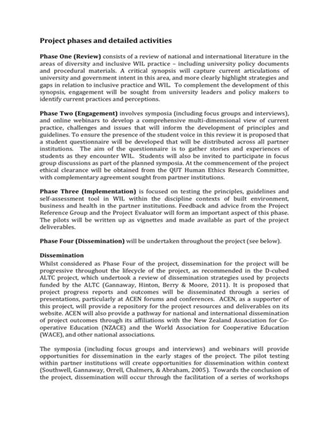Project Phases And Detailed Activities