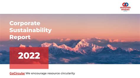 2022 Corporate Sustainability Report Armando Alvarez Group