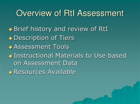 Ppt Overview Of Rti Assessment Powerpoint Presentation Free Download