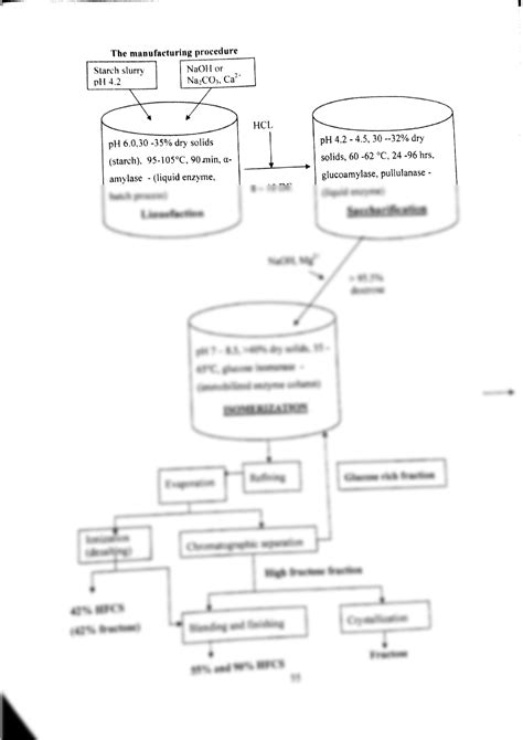 Solution Bachelor In Food Science And Technology Process Flow Diagram For High Fructose Corn