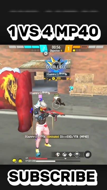 1vs4 Challenge In Free Firefreefiregameplay Subscribe Ga Youtube