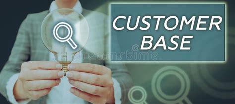 Hand Writing Sign Customer Base Business Idea Encourage Customers To