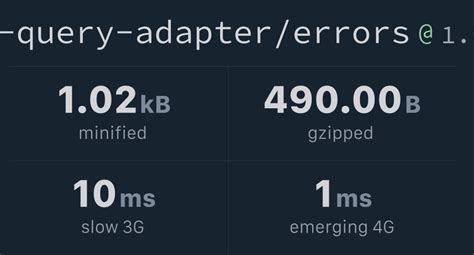 x query adapter errors bundlephobia