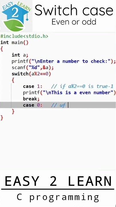 Switch Case Project 👨‍💻 Even Or Odd Shorts Cprogramming