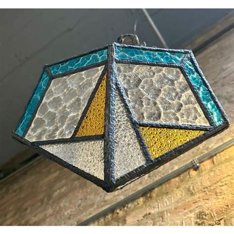 French Art Deco Stained Glass Light Fixture Circa 1920 Chairish