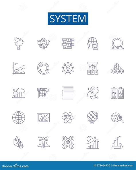 System Line Icons Signs Set Design Collection Of System Network
