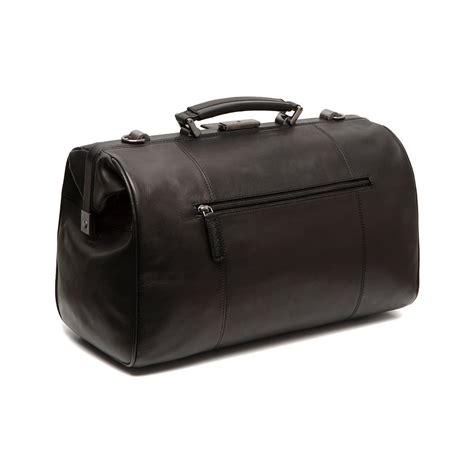 Унисекс пътна чанта Chesterfield от мека кожа Texel черна Emag Bg