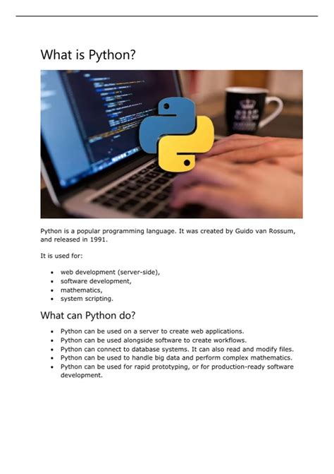 Summary Python For Beginners GE3151 GE3151 Stuvia US