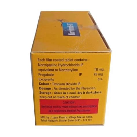 Nortriptyline Pregabalin Tablet 75 Mg At ₹ 1499 9 Box In New Delhi Id 2851278550212