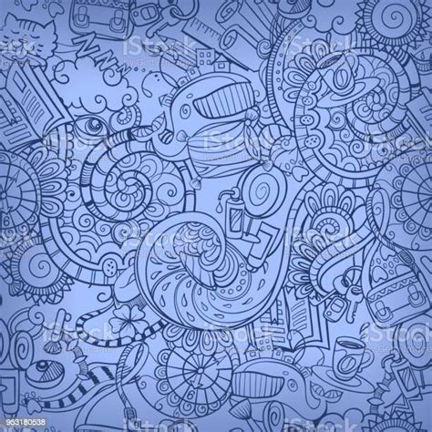 말풍선이 있는 Doodles 아침입니다 일상적인 가방에 대한 스톡 벡터 아트 및 기타 이미지 가방 고래 공부 Istock