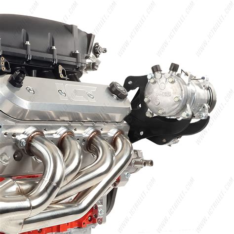 Ict Billet Black Powder Coated Ls Truck Ac Compressor Bracket Kit For