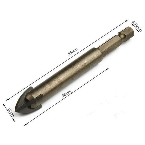 Carbide Point Spear Head Drill Bit With 4 Cutting Edge For Ceramics Granite Tile