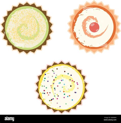 Cakes Over White Background Stock Vector Image And Art Alamy
