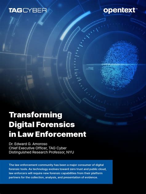 Opentext Tagcyber Digital Forensics Law Enforcement En Pdf Digital