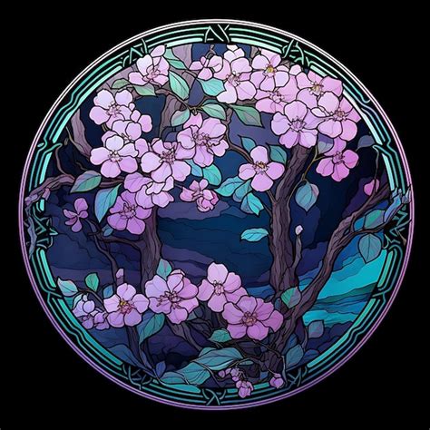 Premium Photo Purple Stained Glass Window