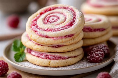 Baked Raspberry Swirl Sugar Cookies With Pink Swirls Stock Image Image Of Fresh Lighting