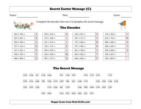 Find The Message Math Worksheet Engaging Exercises For Critical Thinking