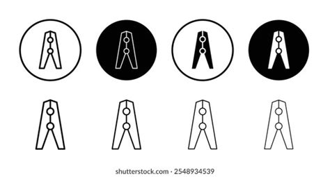 Peg Icon Black White Outline Vector Stock Vector Royalty Free 2548934539 Shutterstock