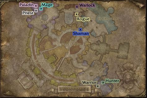 Class Trainer Locations In Burning Crusade Including Alliance Shaman And Horde Paladin Trainers