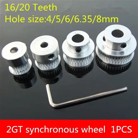 1PCS WG002 High Quality 2GT Synchronous Wheel Drive Pulley Aluminum
