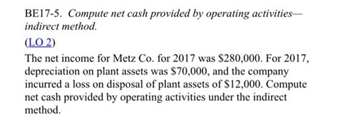 Solved Compute Net Cash Provided By Operating Chegg