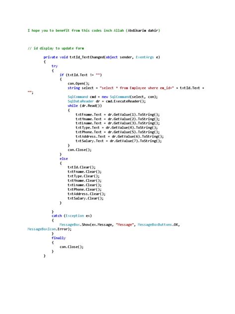 Codes C Pdf