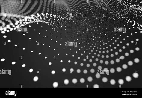 Abstract Polygonal Space Low Poly Dark Background With Connecting Dots And Lines Connection