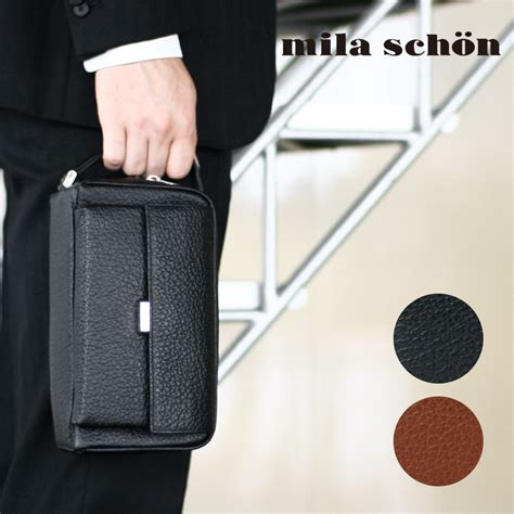 【楽天市場】mila Schon ミラショーン Nero ネロ セカンドバッグ メンズ ブランド 本革 クラッチバッグ レザー 軽量 日本製