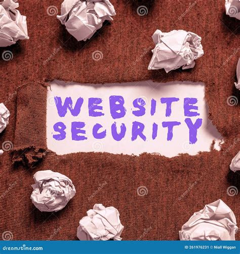 Conceptual Caption Website Security Word For Critical Component To Protect And Secure Websites