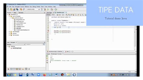 Tipe Data Java 3 Netbeans Youtube