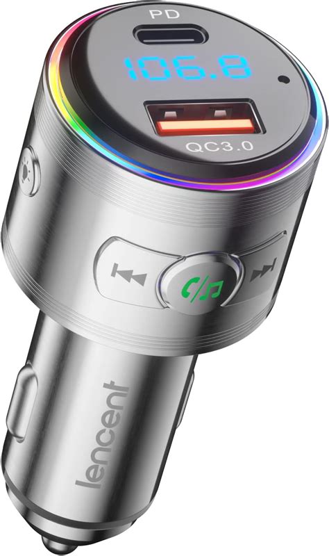 Lencent Car Fm Transmitter Bluetooth 53 Pd 20w And Qc30 18w Fast Car