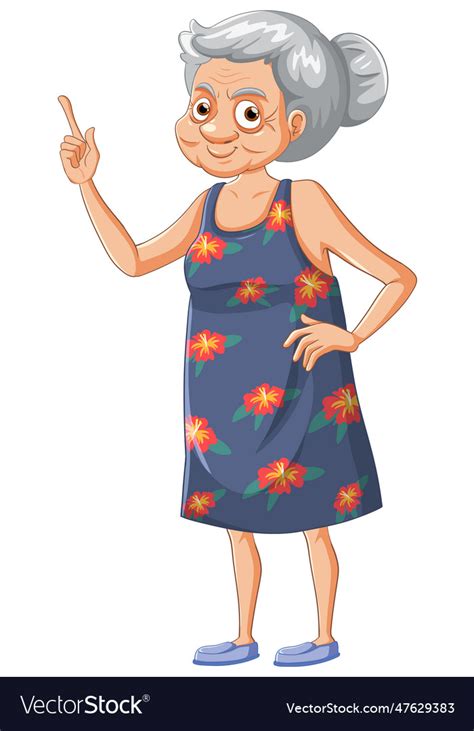 Cute Grandmother Cartoon Character Royalty Free Vector Image