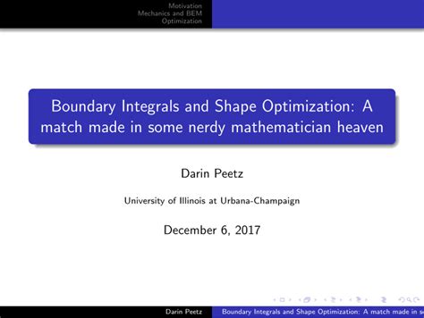[ppt] boundary integrals and shape optimization a match made in some