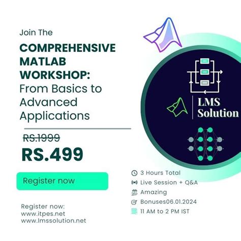 🌟 matlab workshop alert 🚀 from basics to advanced applications 🌐