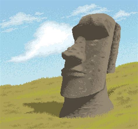 Moai Statue Art By Me Rpixelart