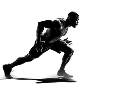 Premium AI Image A Man Is Running In Front Of A White Background