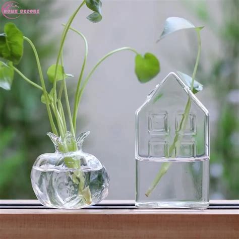 정원 및 가정 장식용 투명 유리 꽃병 식물 스탠드 화분 수경 용기 Aliexpress