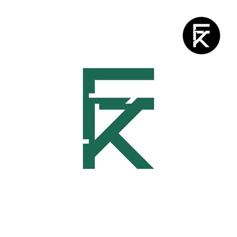 Premium Vector Letter Fk Kf Monogram Logo Design