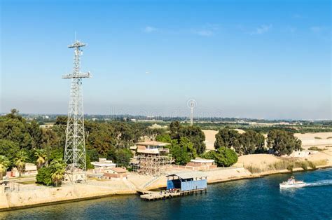 Canal De Suez Egipto 5 De Noviembre De 2017 El Puente Del Canal De